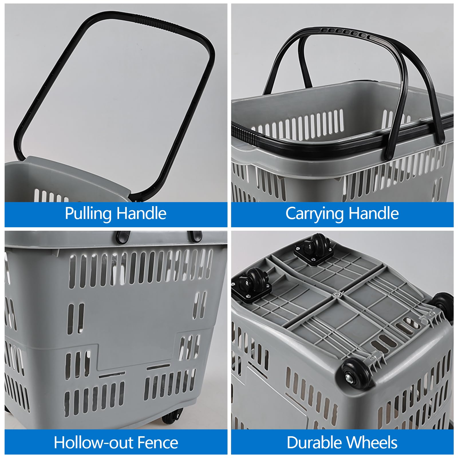 Snapklik.com : Utiao 50 Liter Plastic Shopping Basket