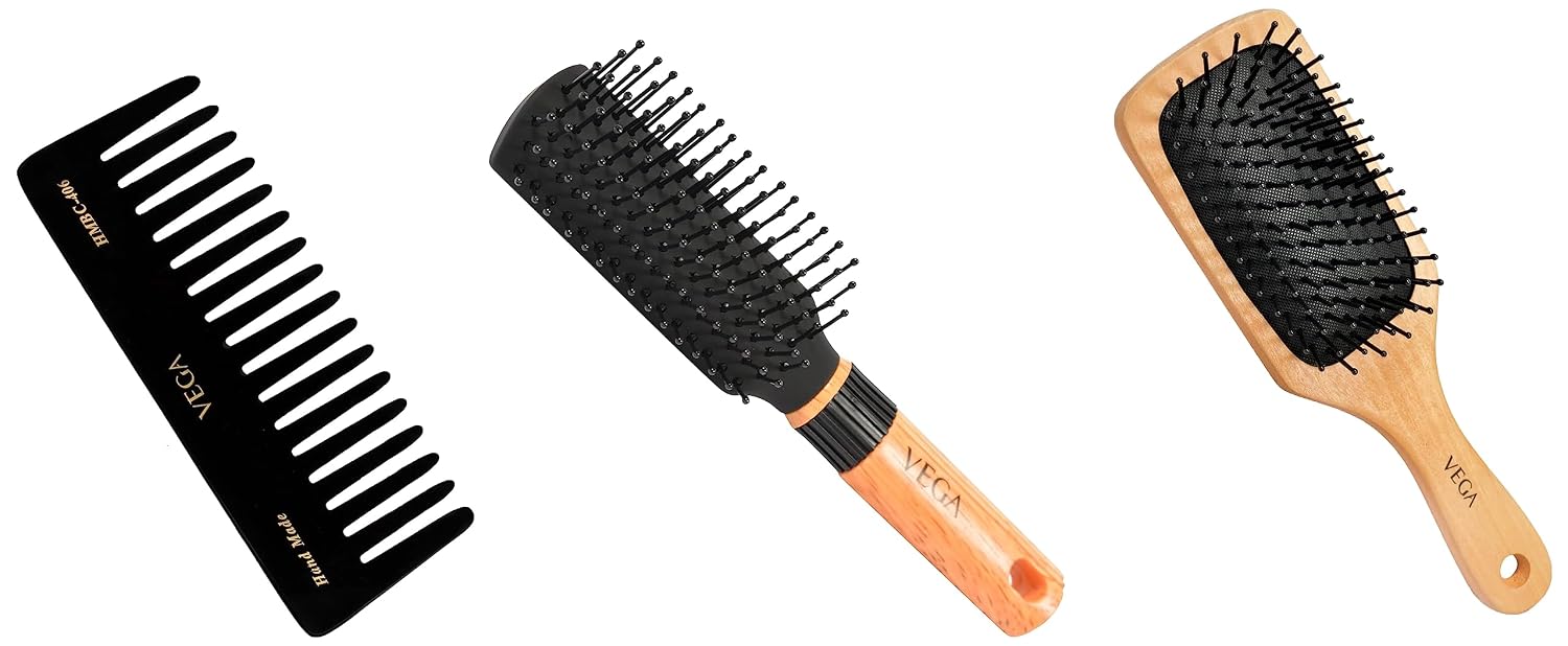 Buy VEGA Premium Collection Wooden Paddle Hair Brush for Men & Women ...
