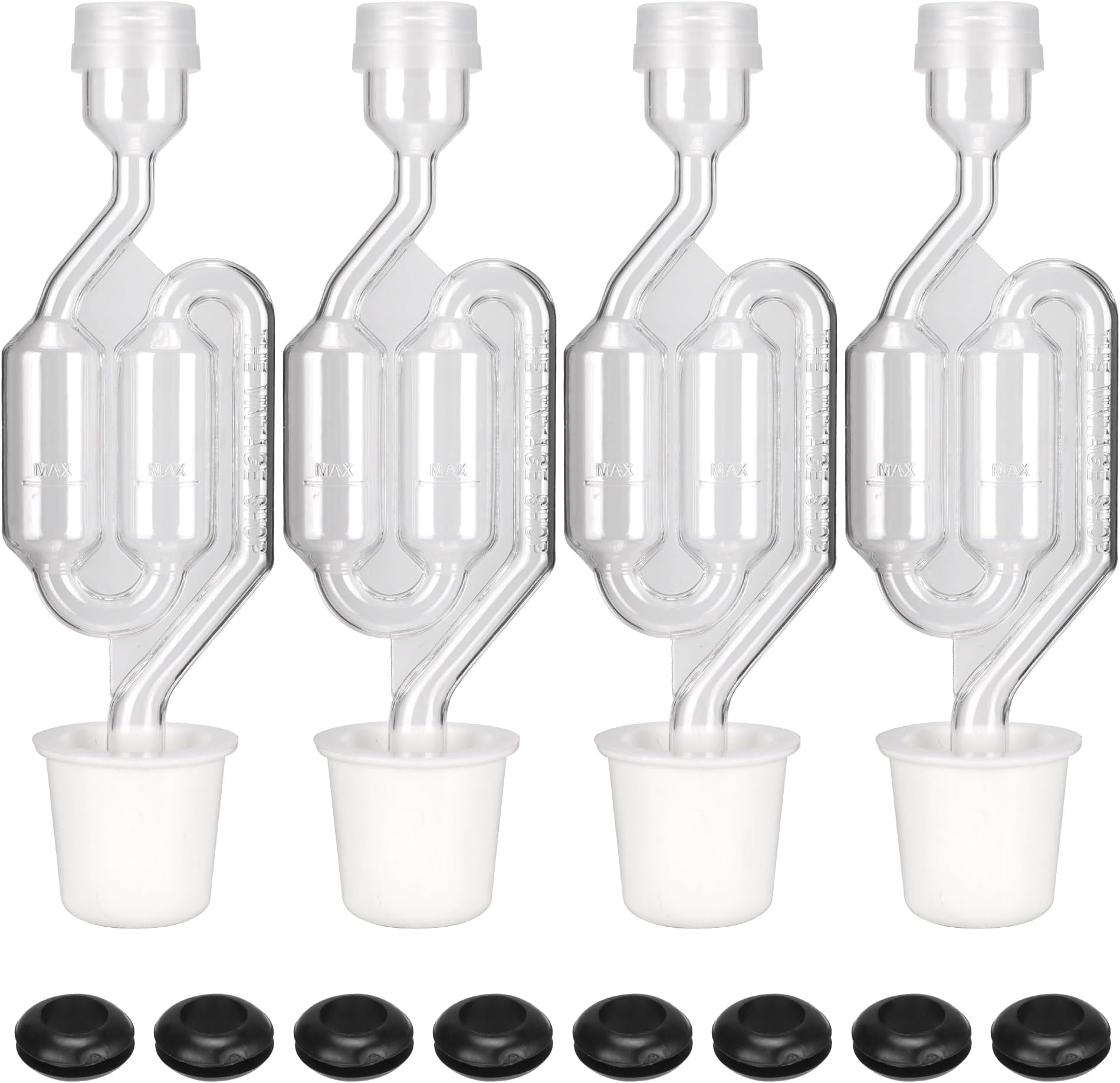 Amazon.com: 2 Piece Simple Airlock Homebrew Air Lock With Cap include ...