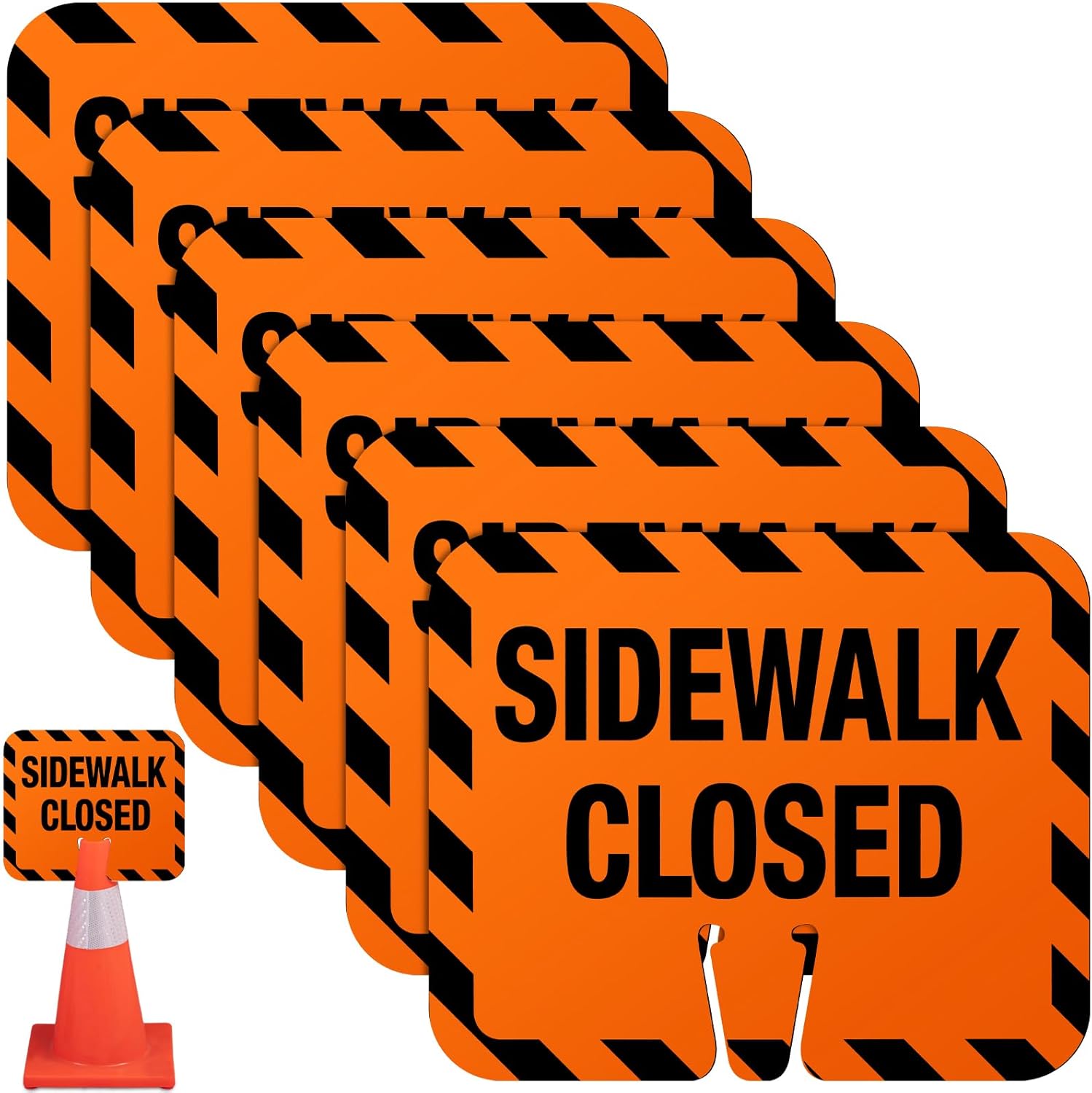Amazon.com: Copkim 6 Pcs Plastic Sidewalk Closed Sign Bulk for Traffic ...