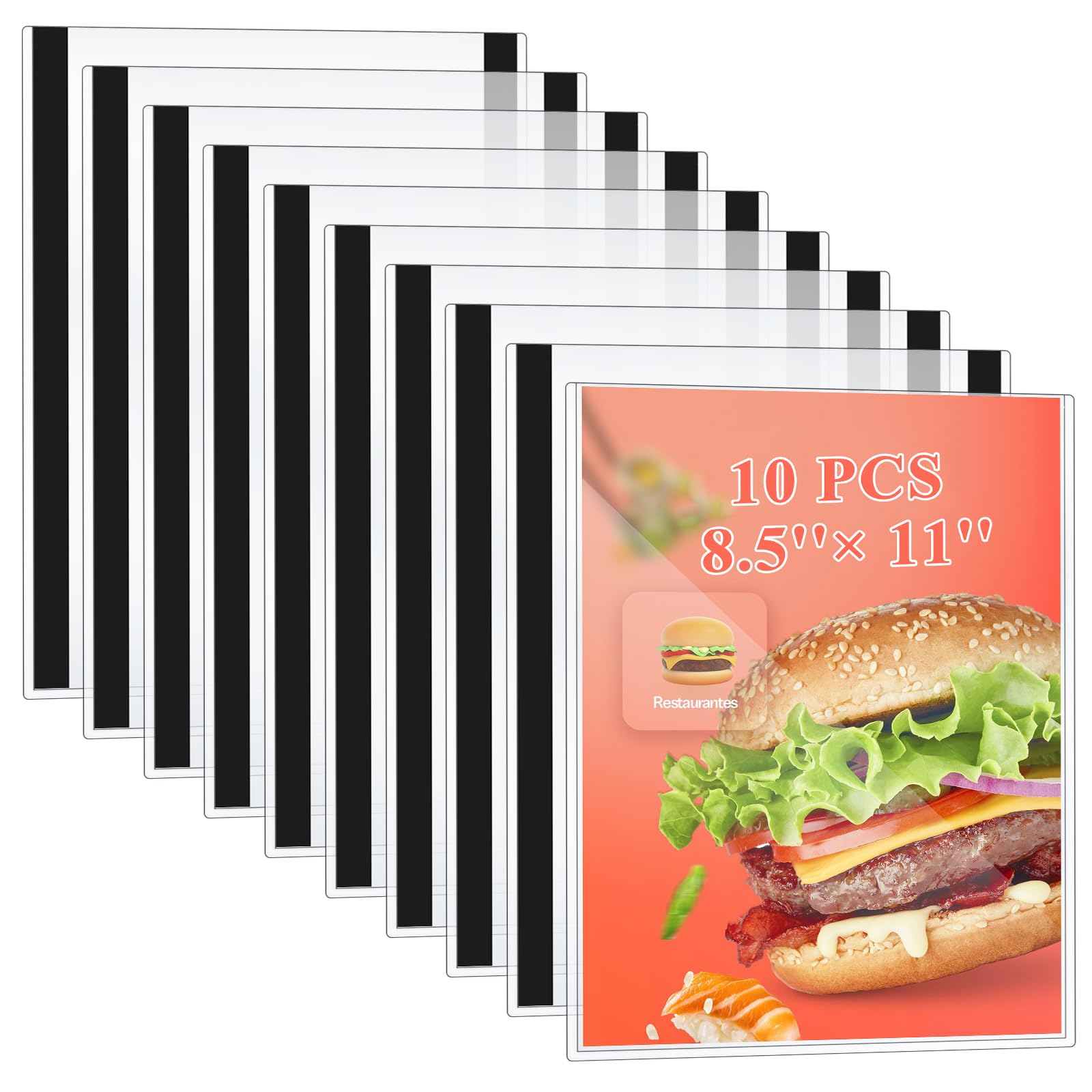 Amazon.com: Lainballow 10 pcs Magnetic Sign Holder, 8.5 x 11 Rigid ...