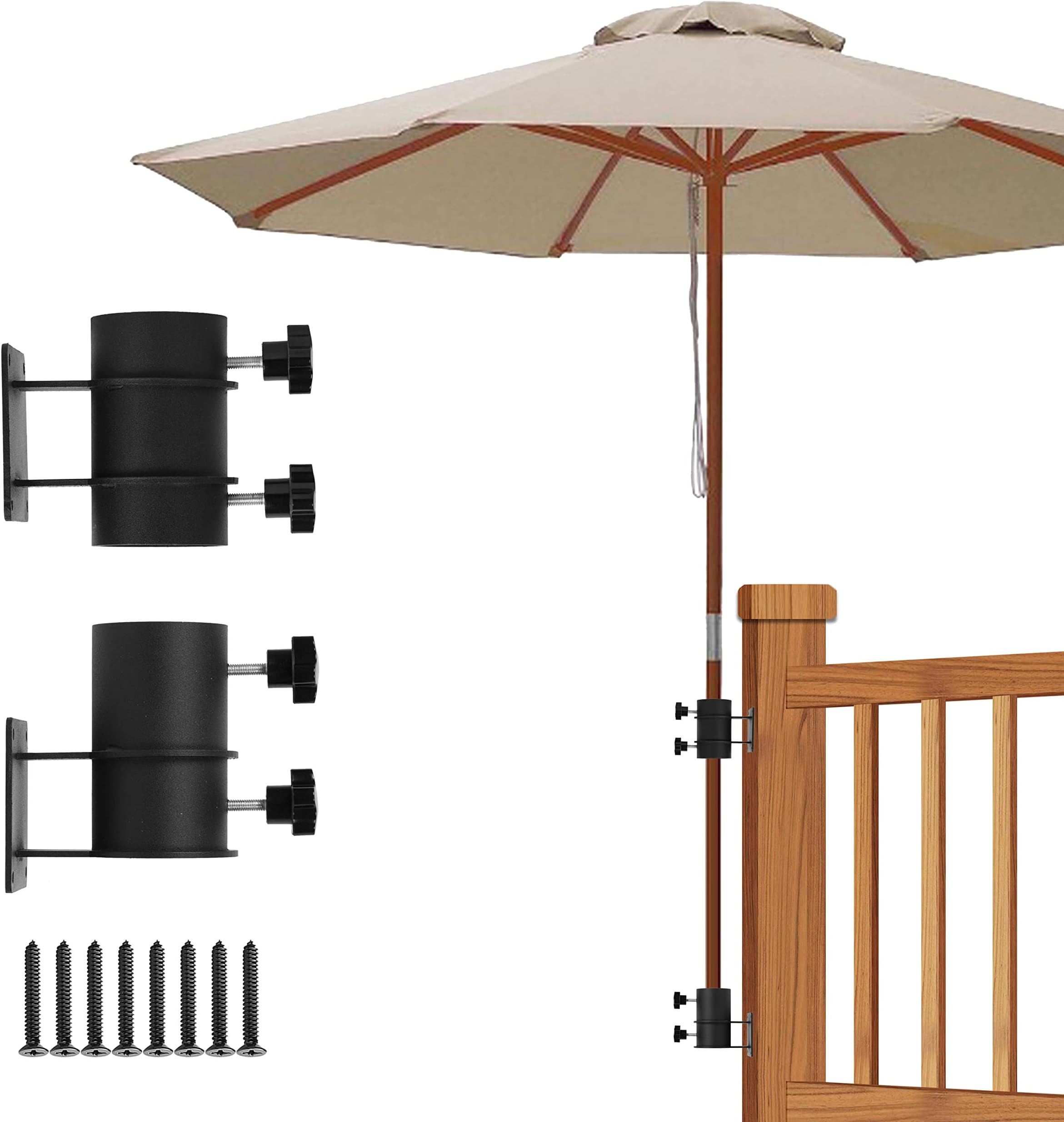 Amazon.com: Meruzy Patio Umbrella Holder Corner Mount, Stainless Steel ...