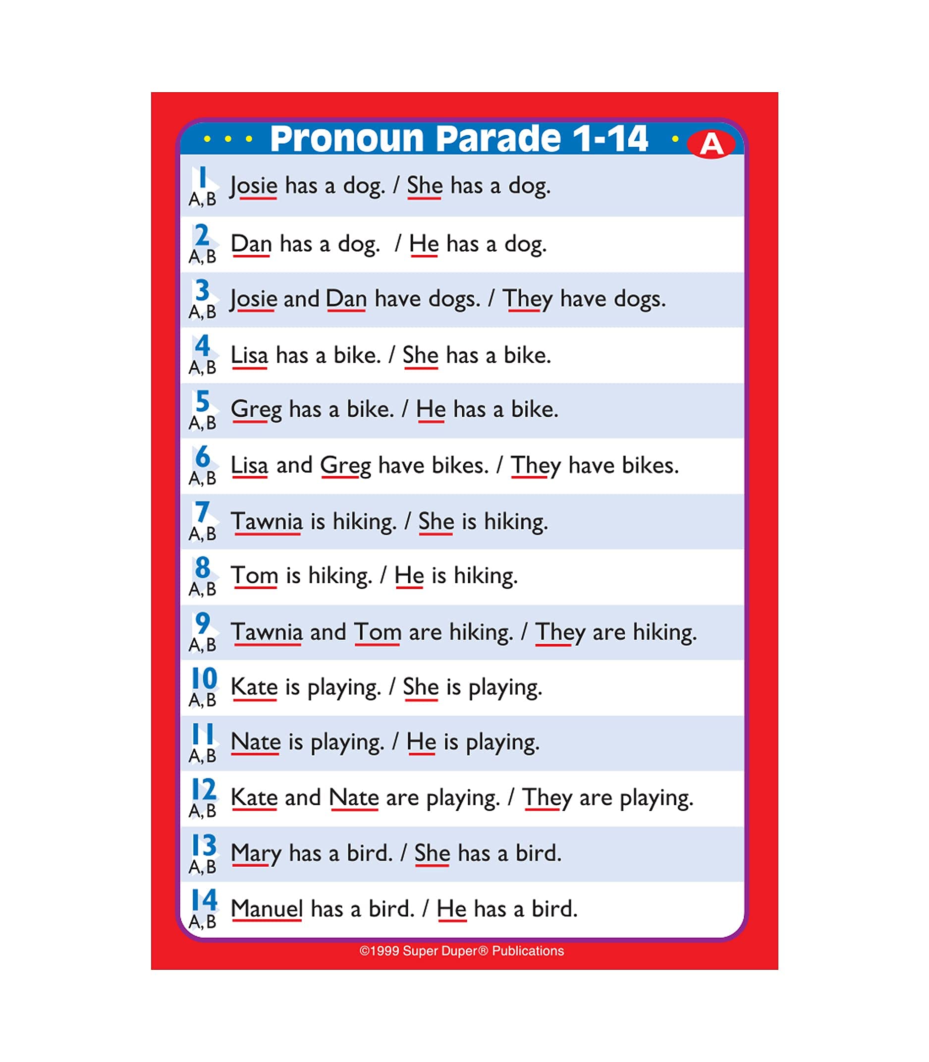 Snapklik.com : Pronoun Parade Flash Cards Grammar And Reading Skills ...