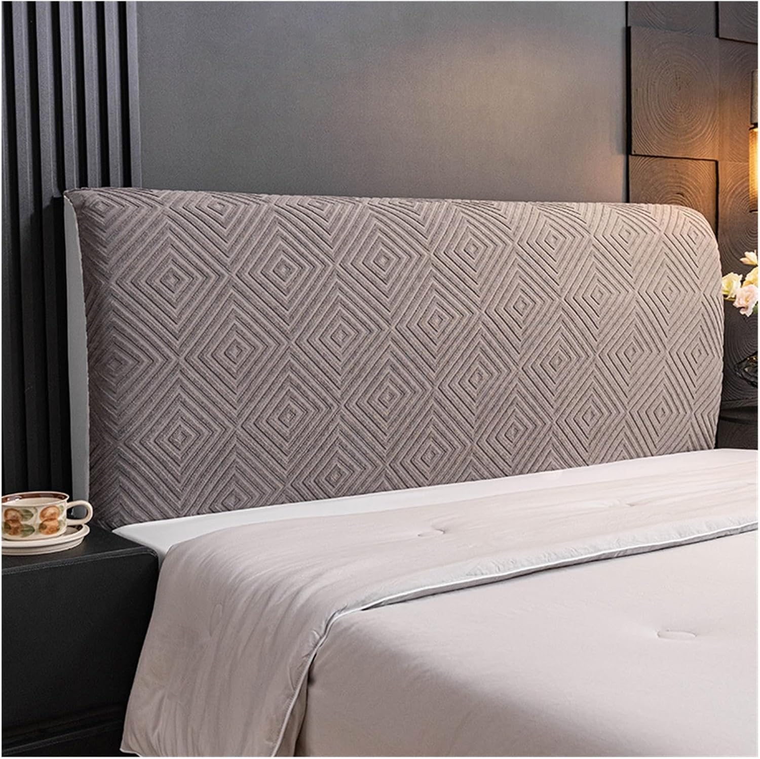 Amazon.com: Elegant Jacquard Headboard Cover - Snug Fit Anti-Slip ...