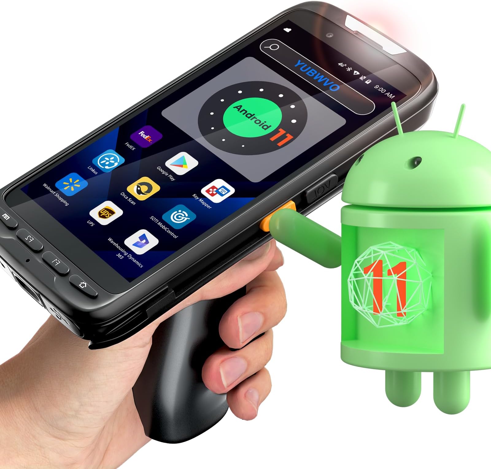 Amazon.com : 2024 Newest Android 11 Barcode Scanner with Pistol Grip ...