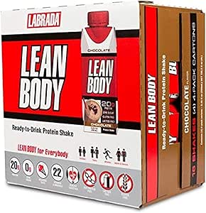 Labrada Nutrition Lean Body Chocolate 20g Protein,16 Bottles : Amazon ...