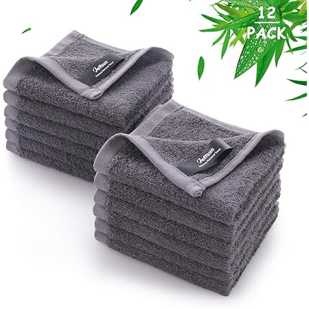 Amazon.com: SINLAND Microfiber Facial Cloths Fast Drying Washcloth ...