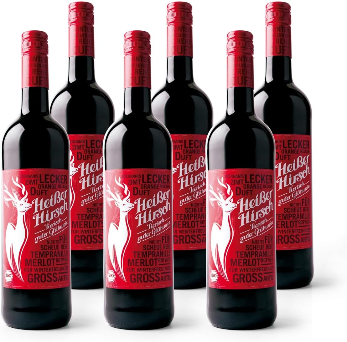 HEISSER HIRSCH - ROT (6 Fl. BIO) : Amazon.de: Lebensmittel & Getränke