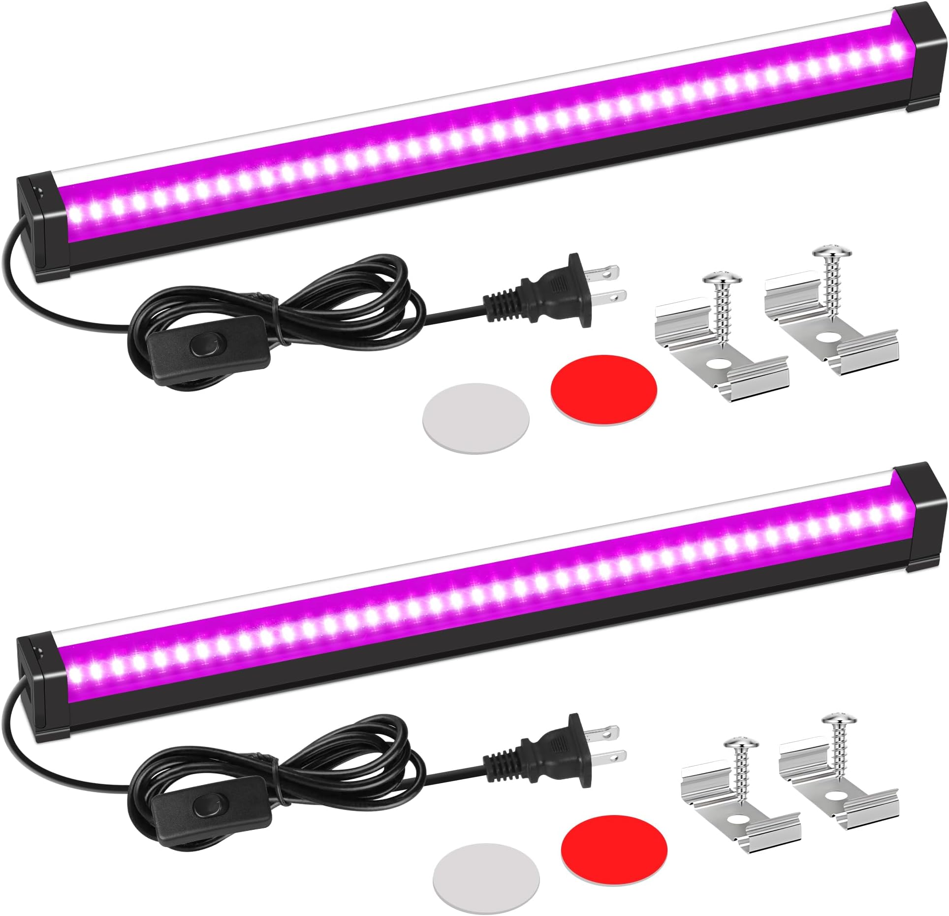 Black Light Bar, 15W 1FT Magnetic LED Black Lights with 5FT Cord ...