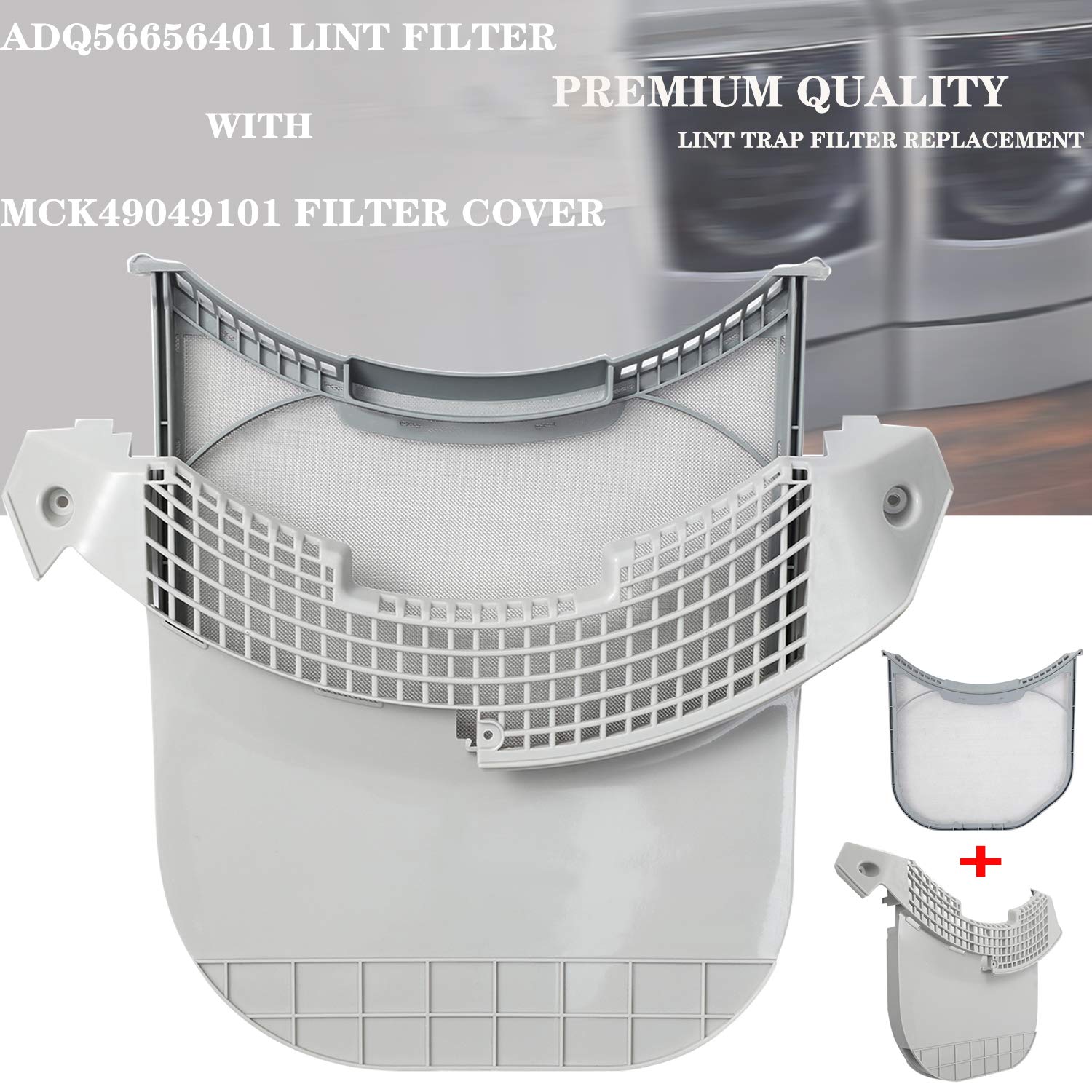 Snapklik.com : MCK49049101 Dryer Lint Filter Screen Housing Guide Cover
