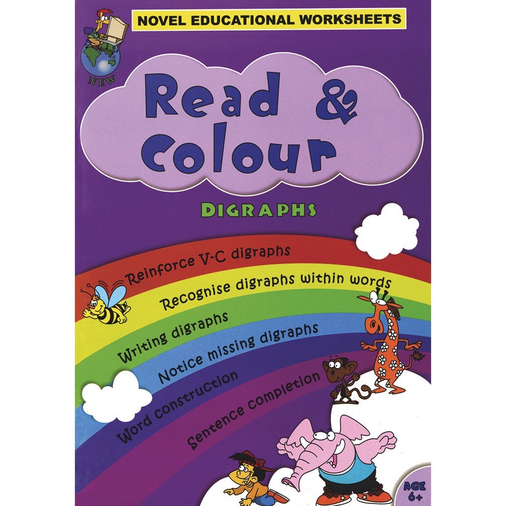 Novel Educational Read & Colour Digraphs (Novel Educational Worksheets ...