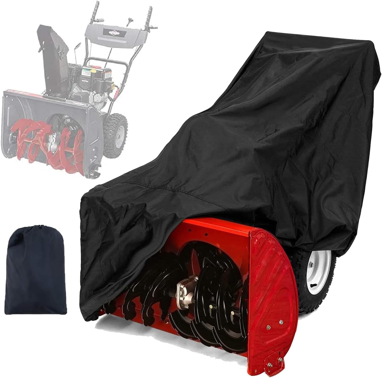 Snow Thrower Cover Waterproof Snow Blower Cover 600D Oxford with ...