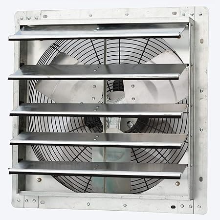 iLiving - 20" Wall Mounted Exhaust Fan - Automatic Shutter - Variable ...