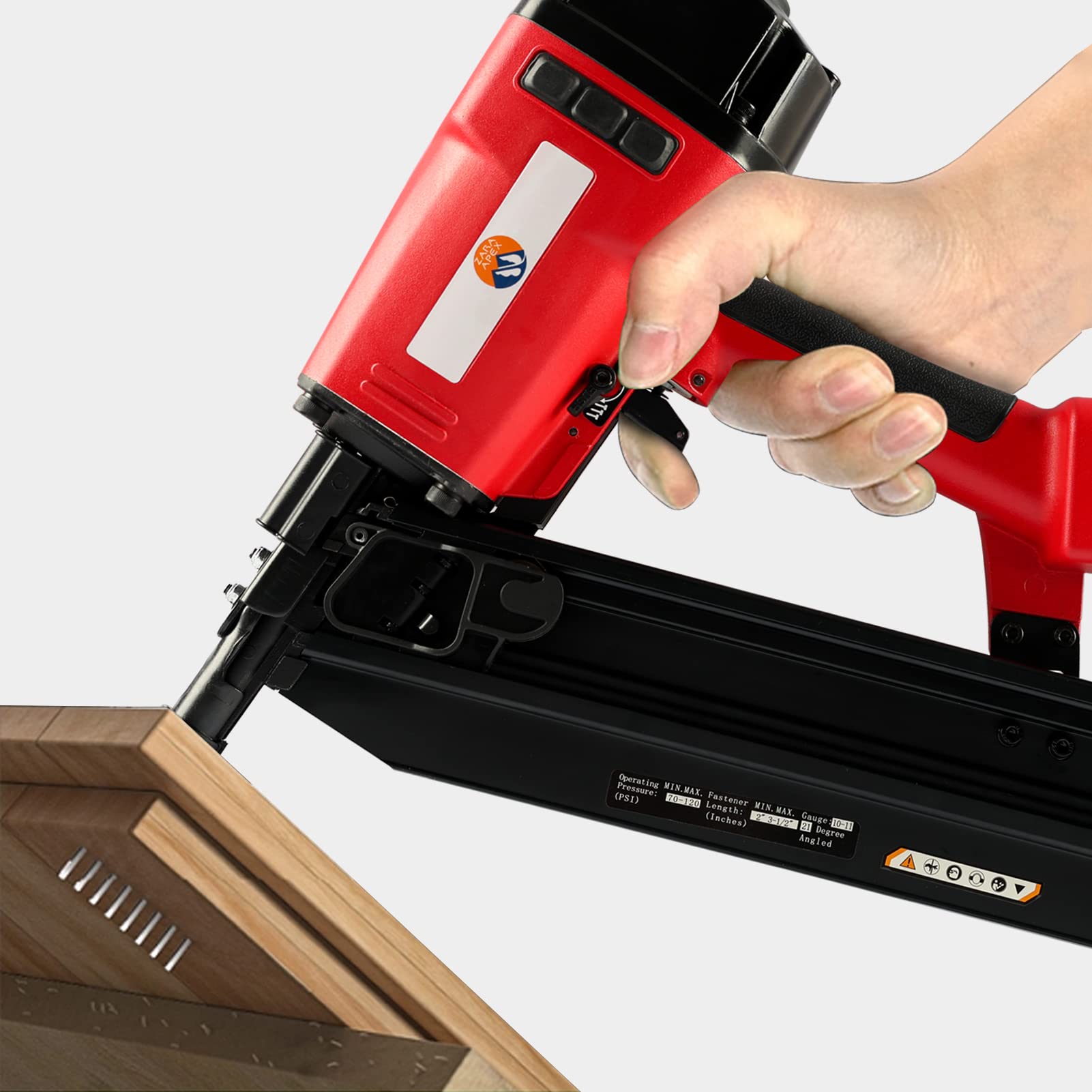 ZaraApex Framing nail gun Pneumatic 21 Degree 3-1/2" Full Round Head ...