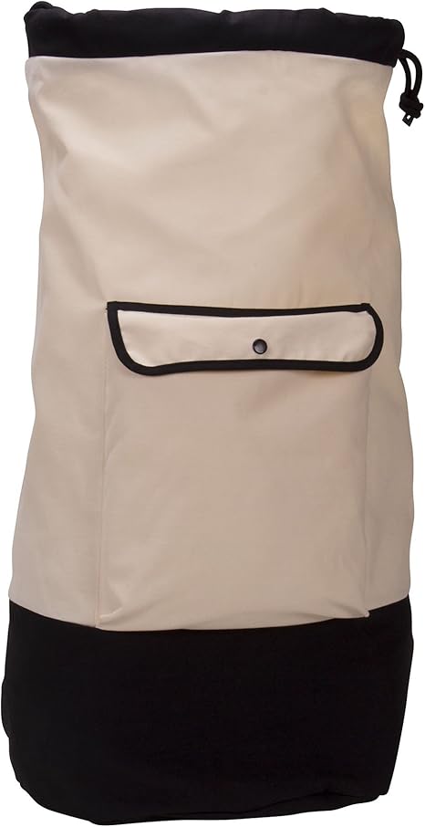 Amazon.com: Household Essentials Backpack Duffel Laundry Bag, Cream ...