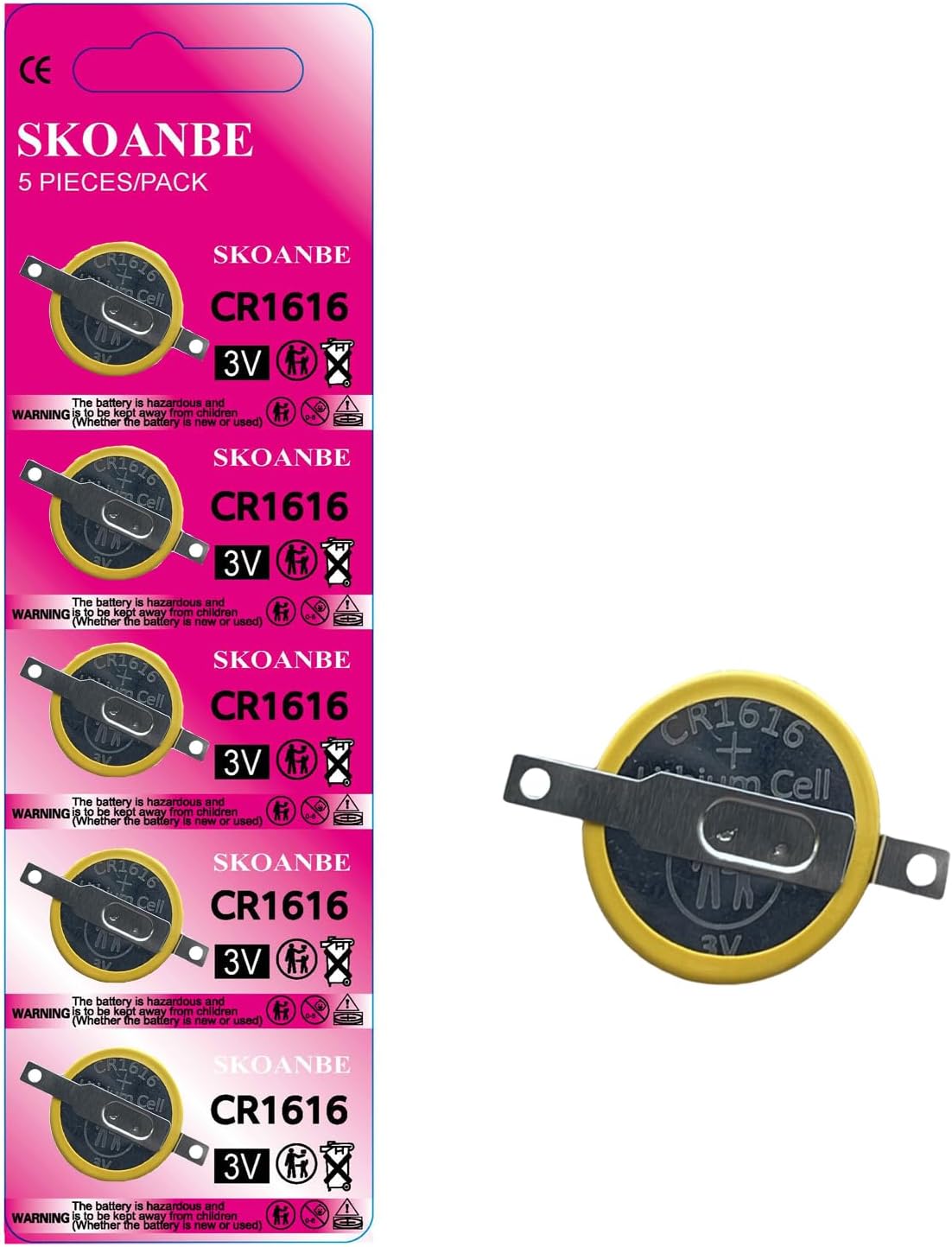 Amazon.com: Mart Cobra CR 2025 Batteries with Solder Tabs 10-Pack ...