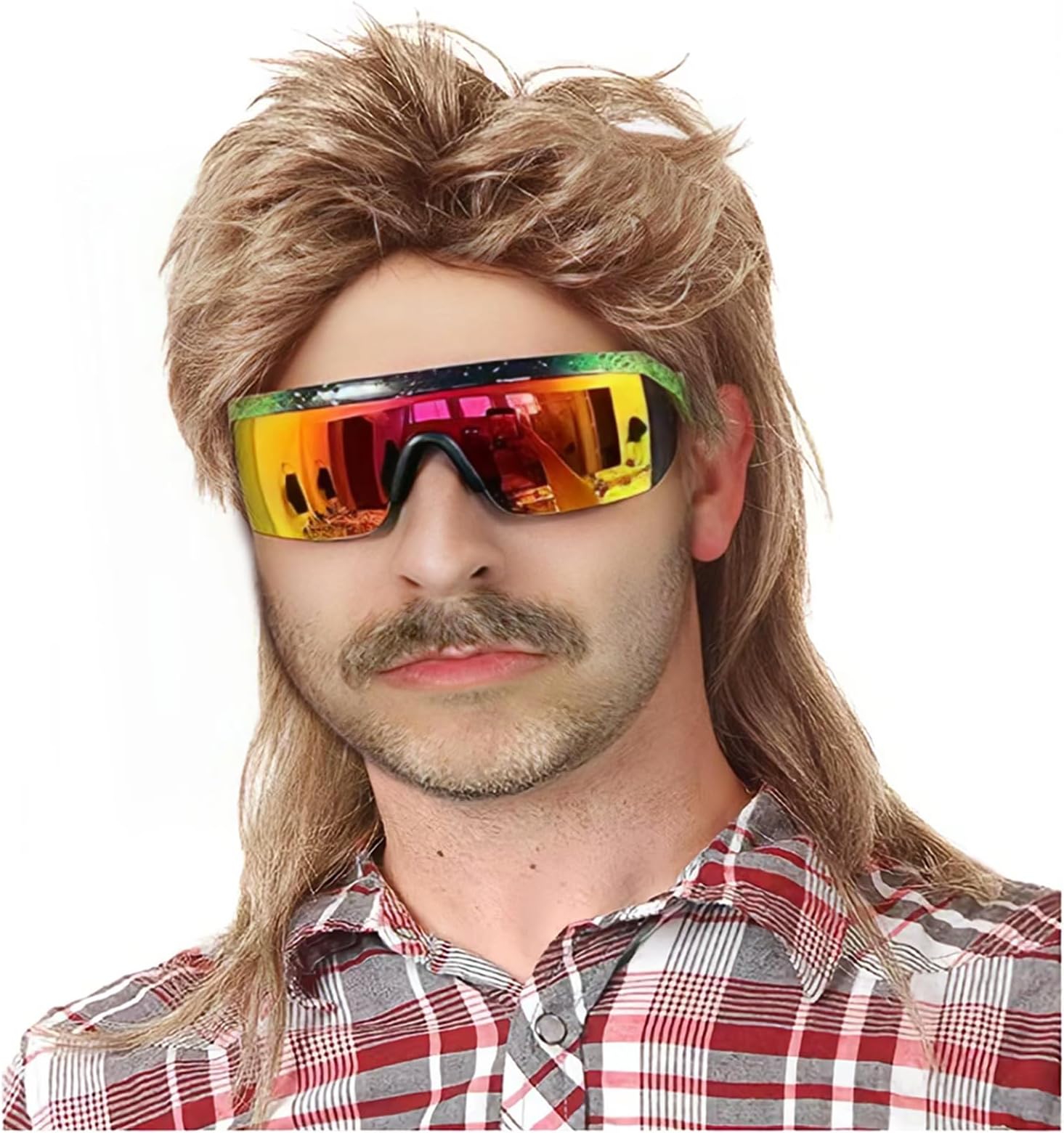 Amazon.com : Beweig Long Curly Wavy Wine Red Pink Wigs with Purple ...