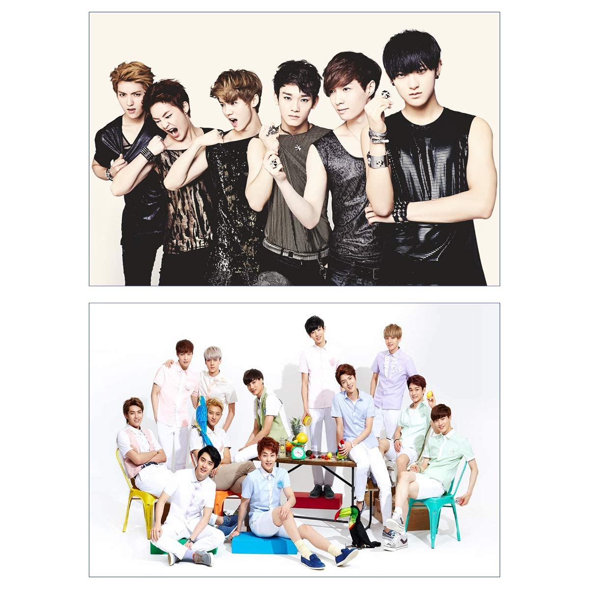 GH POSTER Set-2 EXO Kpop Music Band Posters 300GSM Paper, no sticker ...