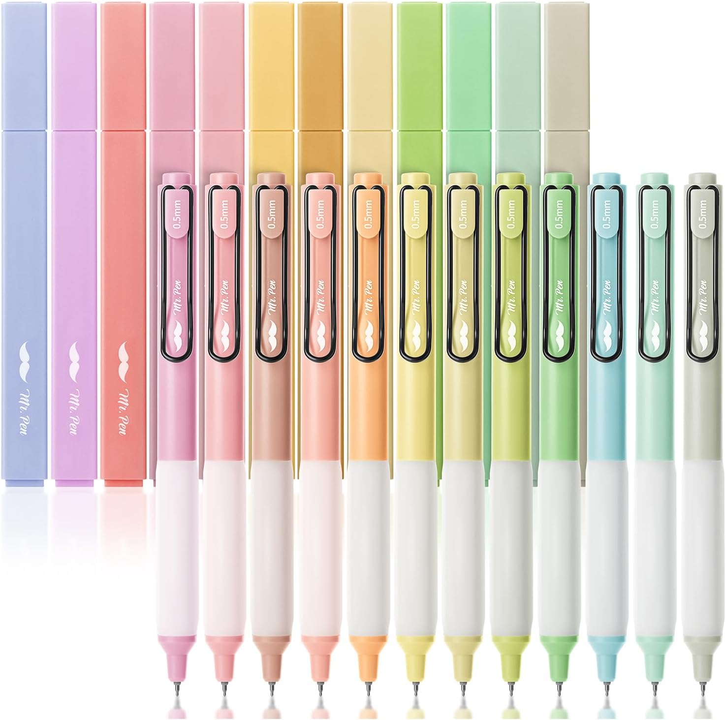 Amazon.com : Mr. Pen- Aesthetic Highlighters and Gel Pens, 24 Pack ...
