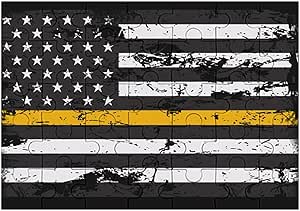 Amazon.com: 911 Dispatcher Thin Yellow Flag Funny Large Piece Jigsaw ...