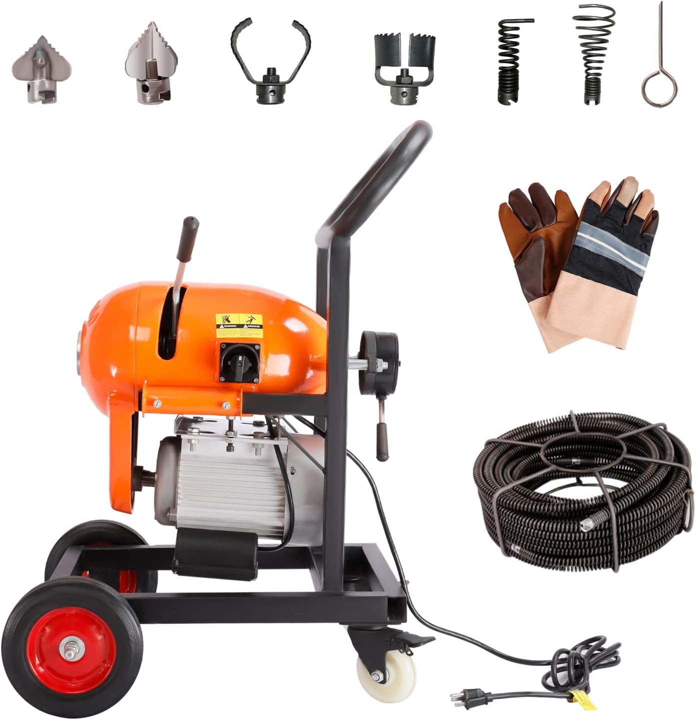 Amazon.com: Electric Snake Drain Cleaner Machine | 66 Ft X 6/5 Inch ...