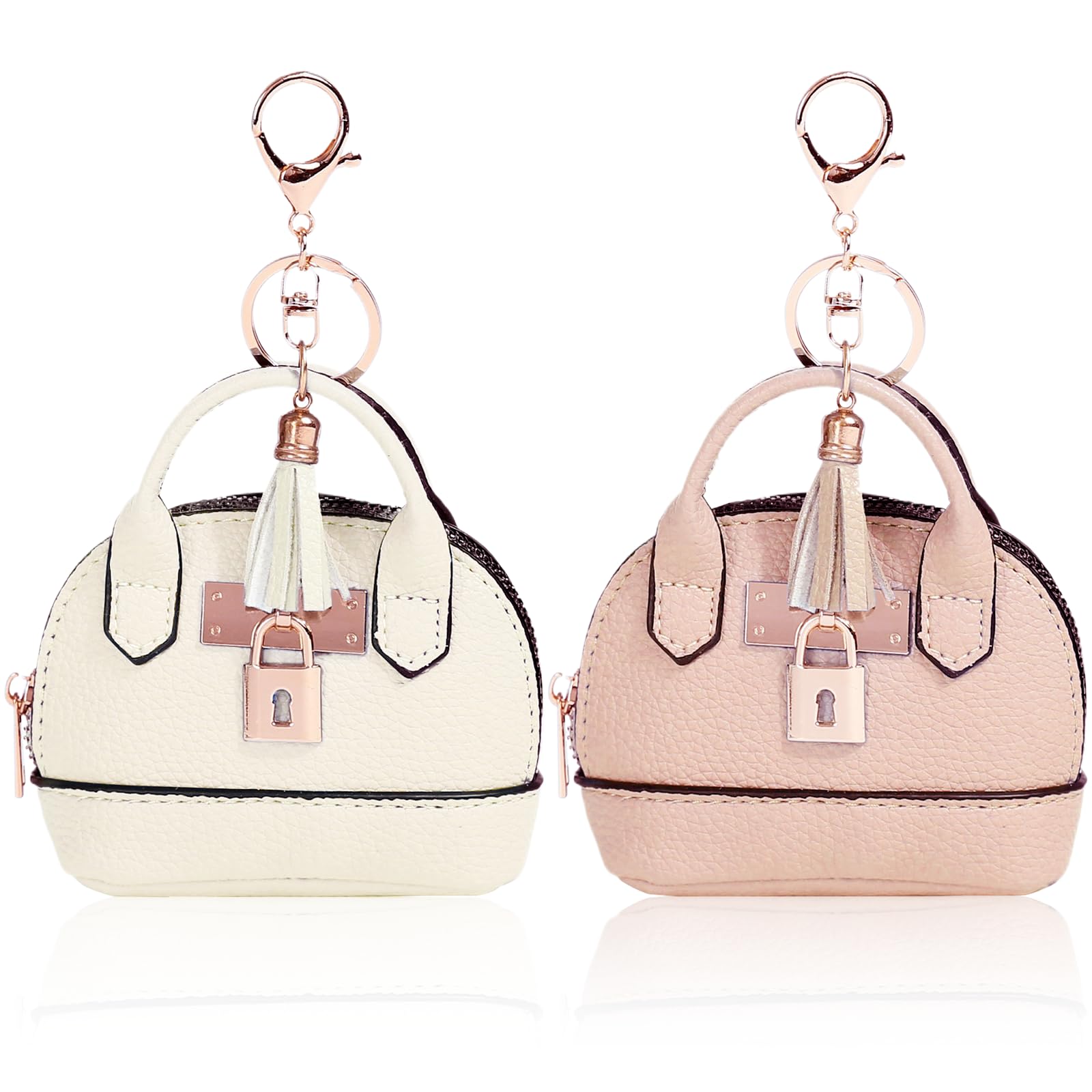 Amazon.com: YJUBAOA 2 PCS Mini Coin Purse Keychain Mini Tote Bag ...