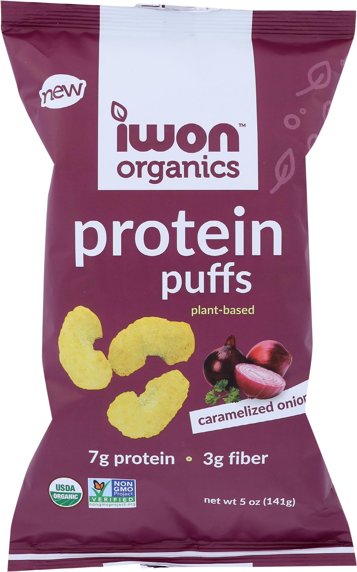 Amazon.com: Iwon Organics Organic Caramelized Onion Protein Puffs, 5 OZ
