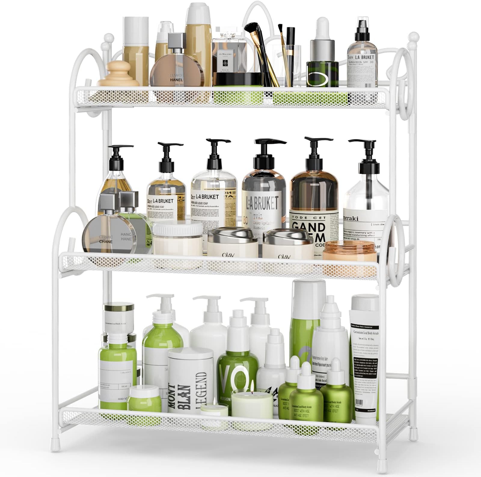 Amazon.com: YIUKEA Bathroom Counter Organizer - Spice Rack Countertop 3 ...