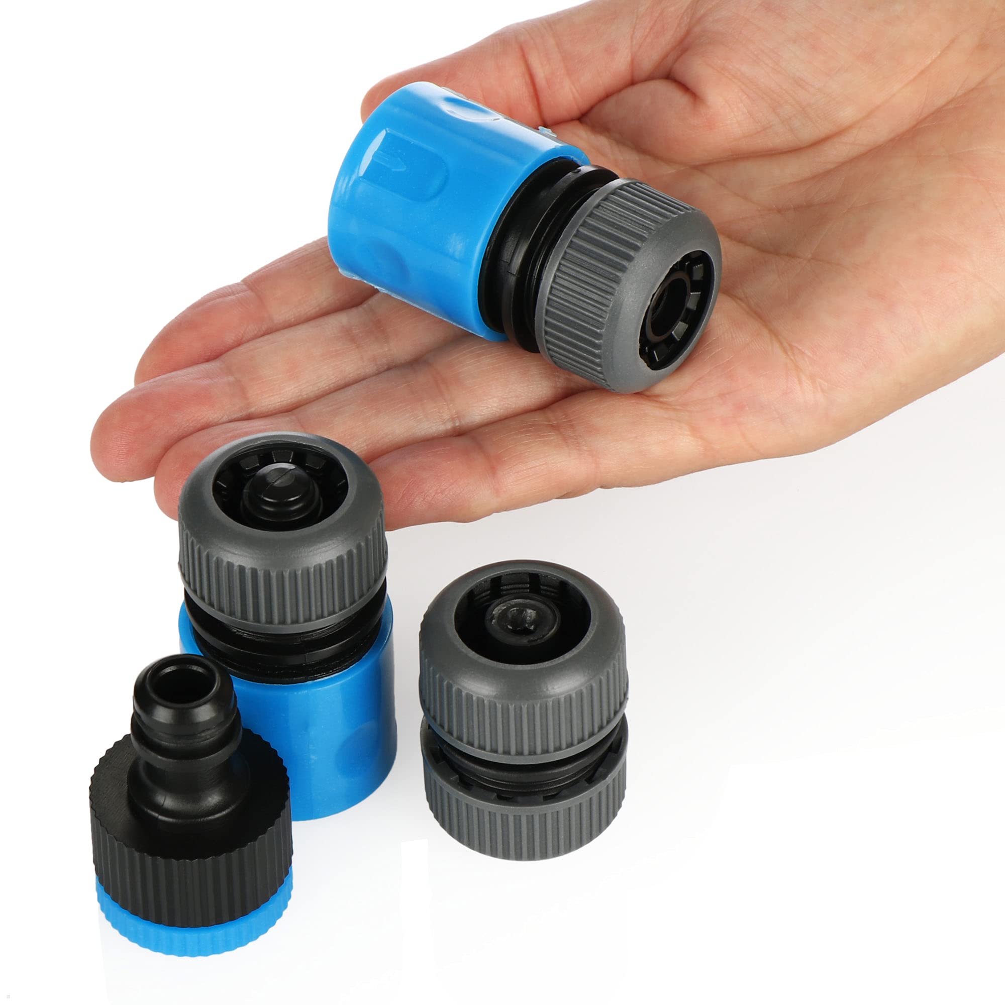 com-four 8-piece set garden hose connectors – garden accessory set for ...