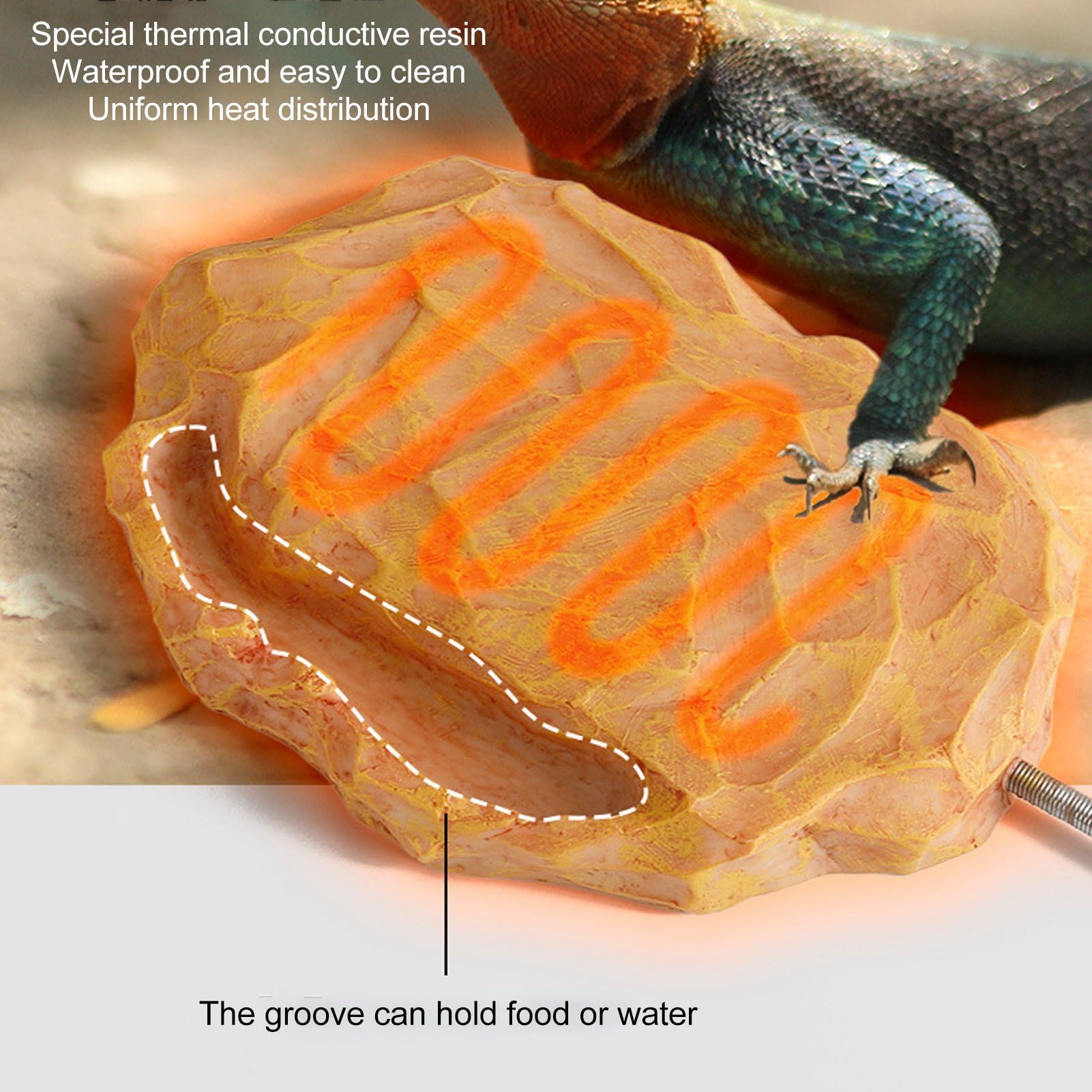 Reptile Heating Rock Thermostatically Controlled Reptile Heating Rock