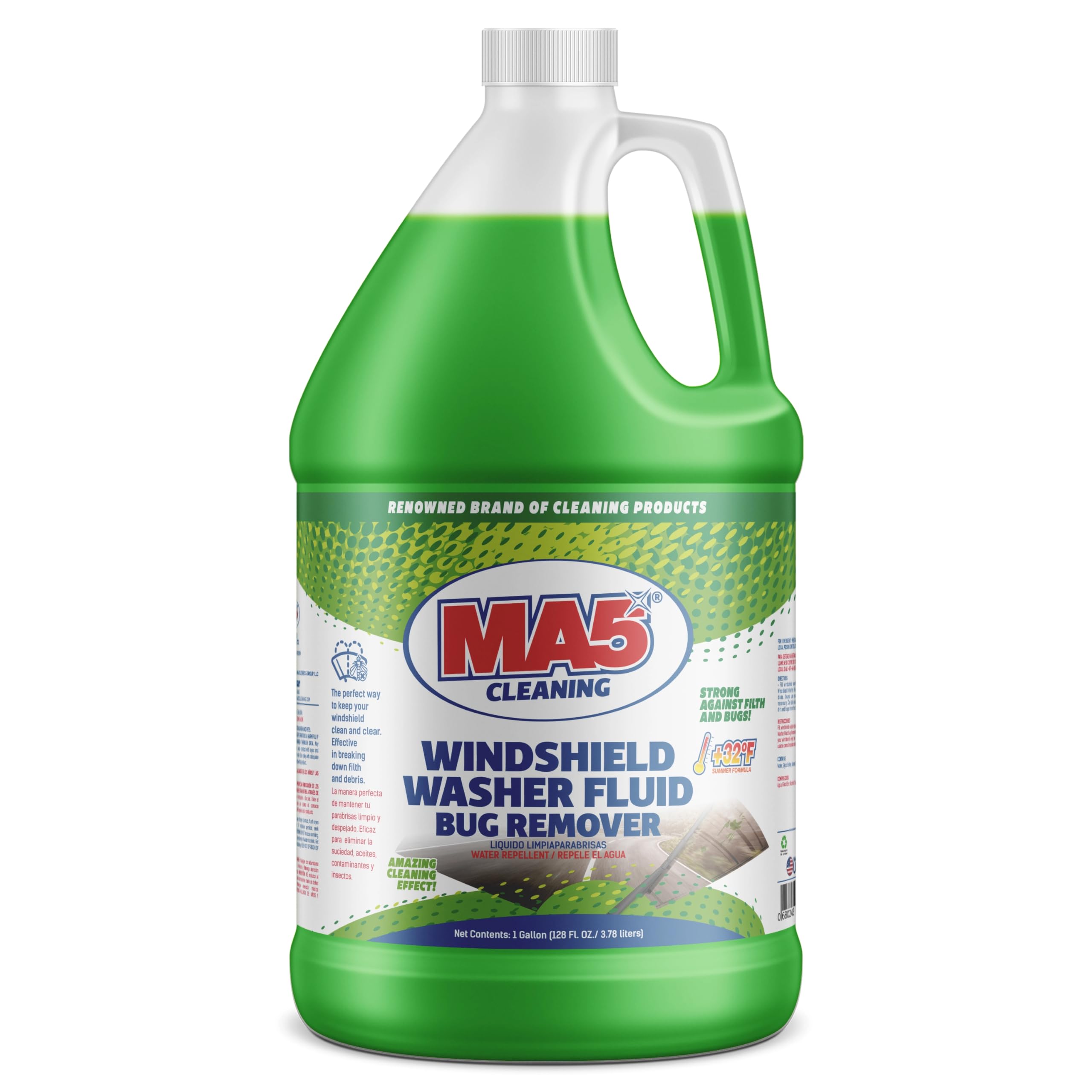 Amazon.com: MA5X Bug Remover Windshield Washer Fluid, 1 Gallon : Automotive