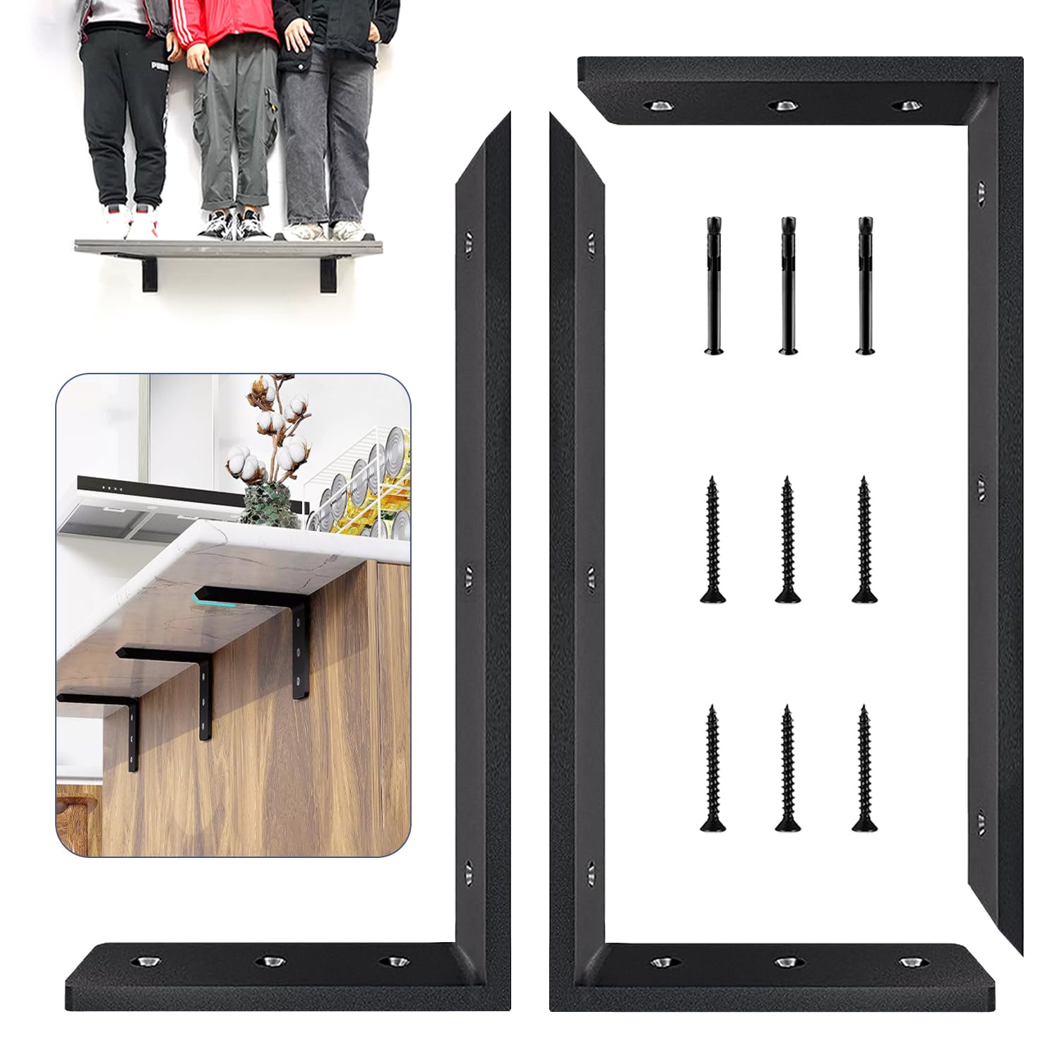 Snapklik.com : Countertop Support Bracket 16 Inch 4 Pack Granite ...