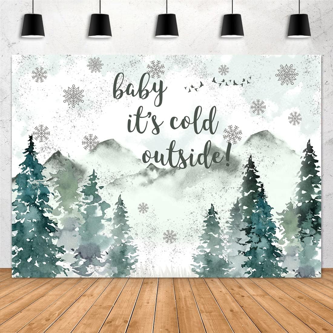 Amazon.com : MEHOFOND 7x5ft Winter Baby Shower Backdrop for Boys Baby ...