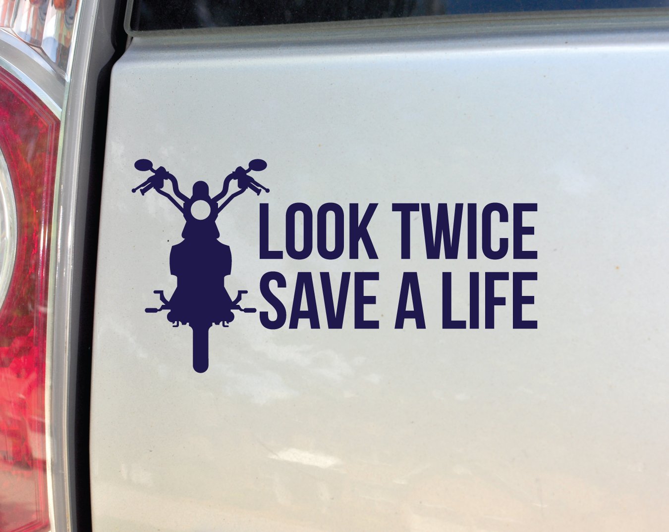 Amazon.com: Look Twice Save a Life Motorocycle Vinyl Decal Laptop Car ...
