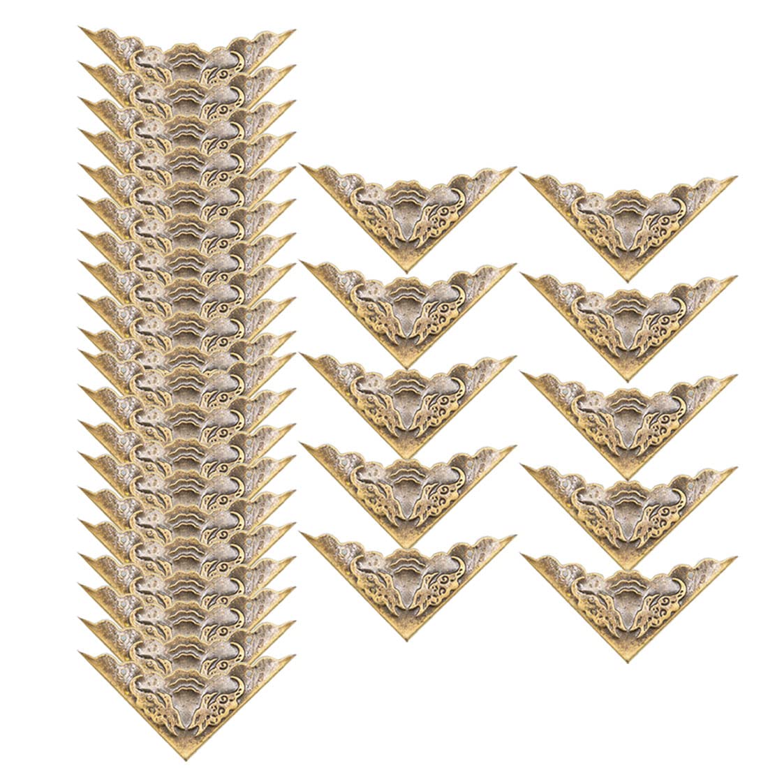 Amazon.com: Brass Jewelry Box Corner Protector Triangle Safety Bumpers ...