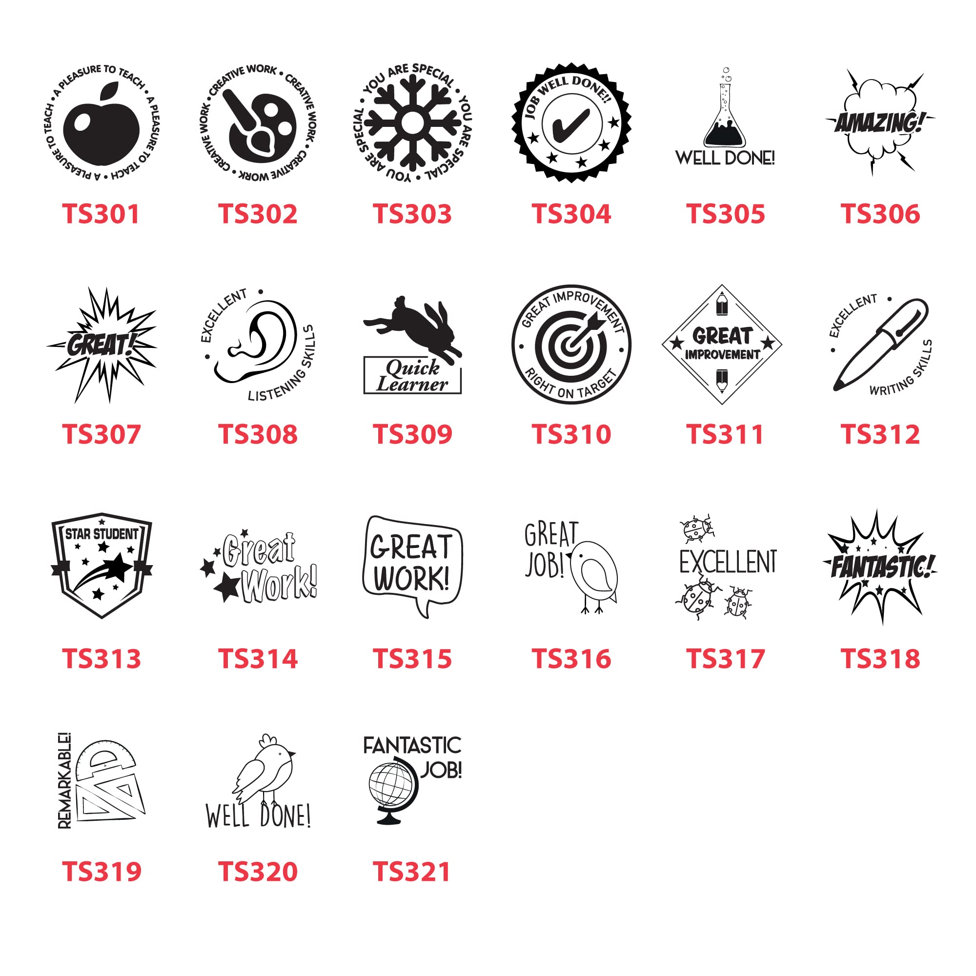 Snapklik.com : MaxMark Round Teacher Self Inking Stamp - Great Work ...