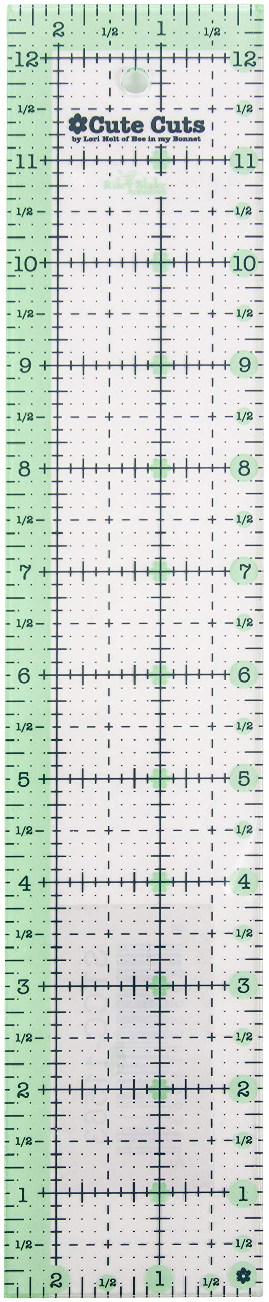 Amazon.com: RILEY BLAKE DESIGNS Riley Blake Cute Cuts Ruler 2.5"X12.5 ...