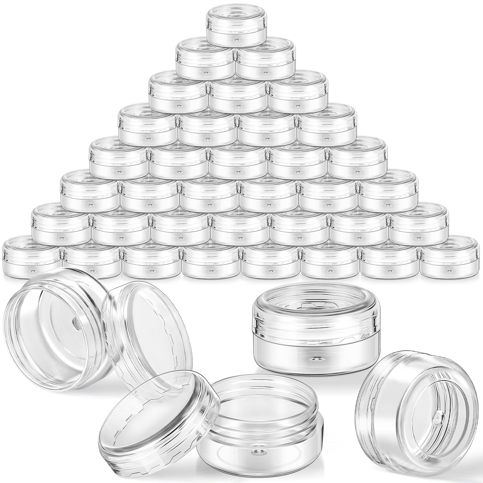 Amazon.com: Patelai Small Clear Plastic Cosmetic Containers with Lids ...