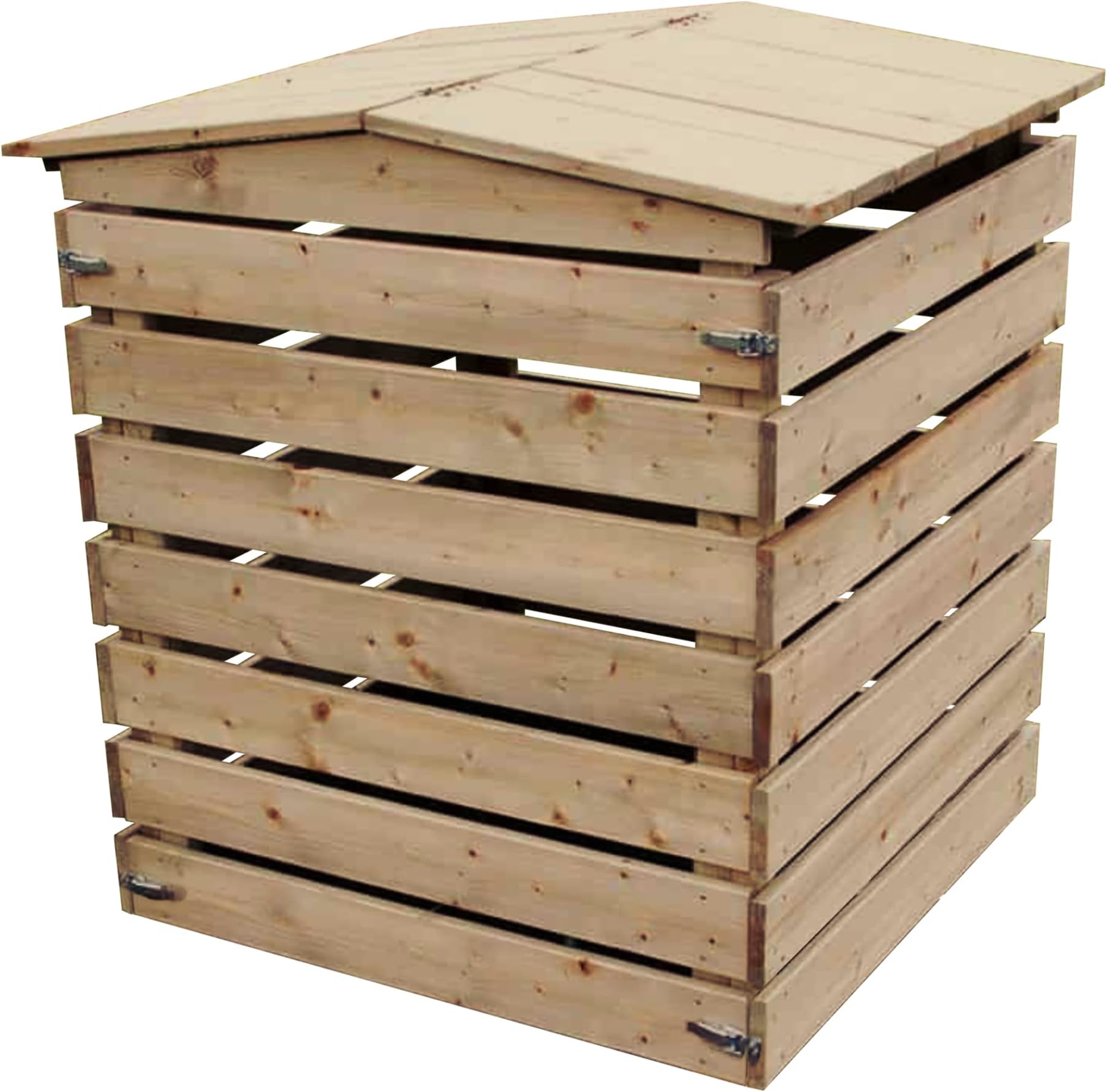 NATIV Garten Komposter aus Holz - Holzkomposter für schnelles ...