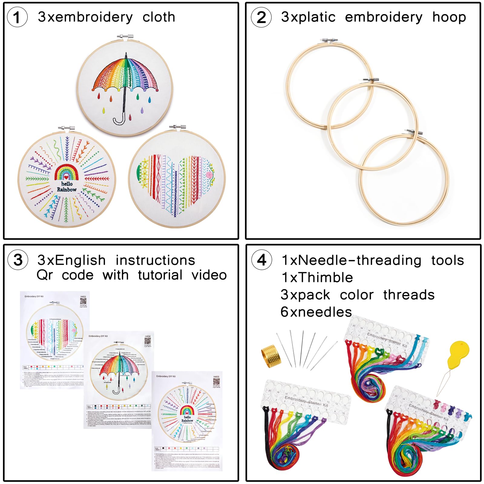 Snapklik.com : Beginners Embroidery Stitch Practice Kit, Easy ...