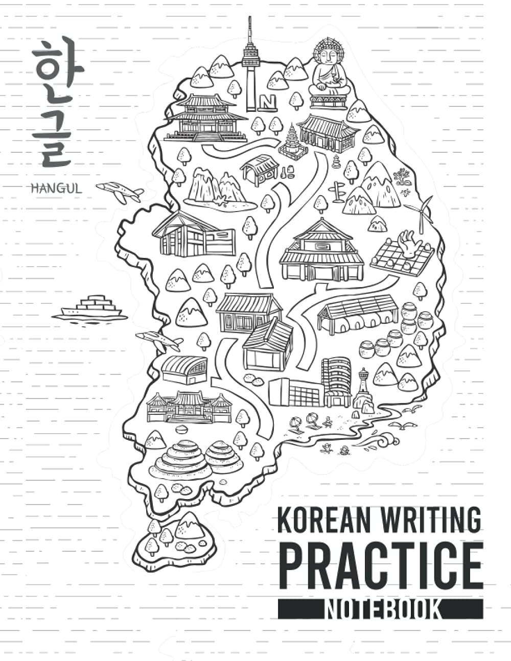 Buy Hangul Korean writing practice : A simple workbook for hangul ...