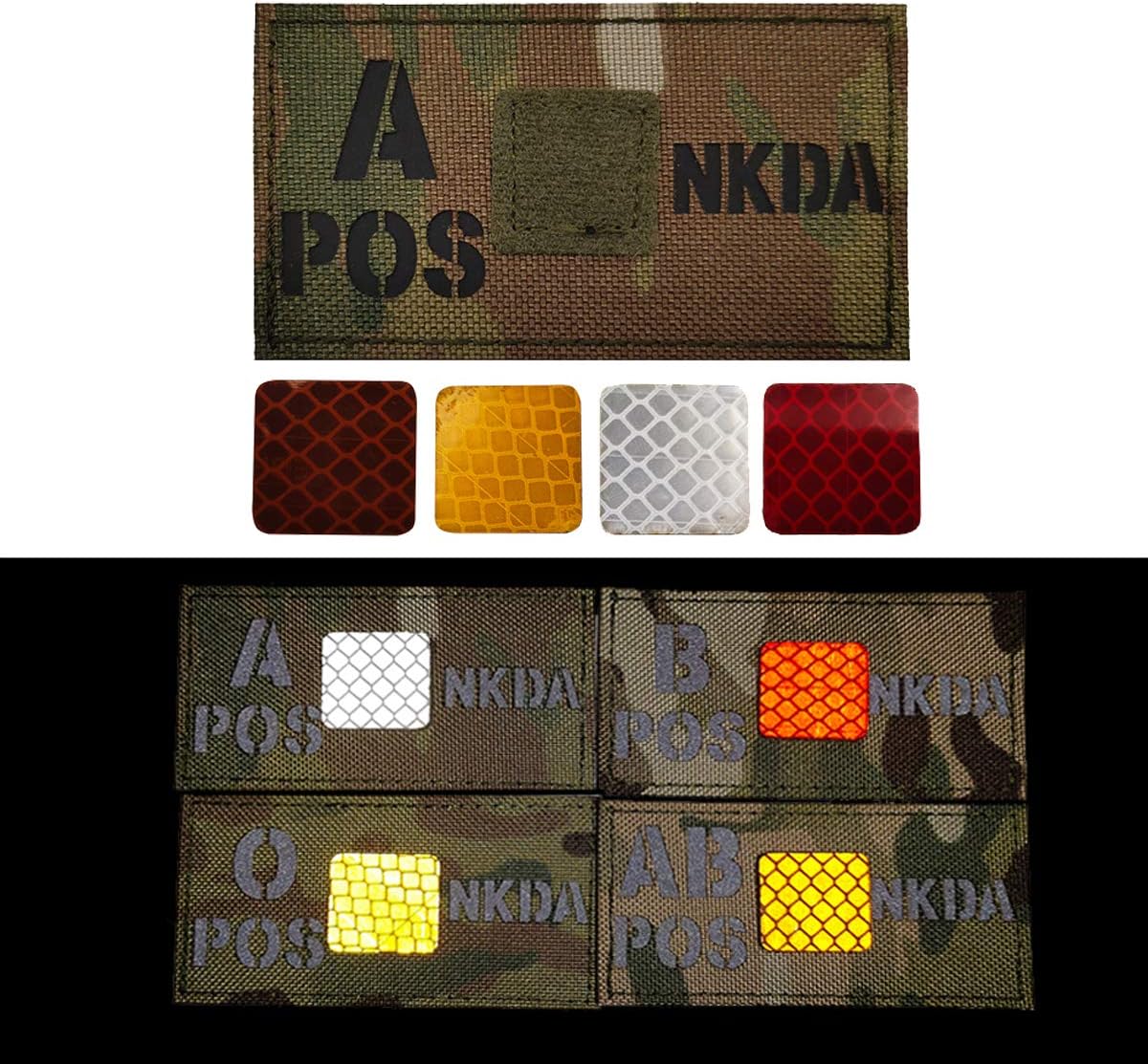 Amazon.com: Infrared Reflective Blood Type Patch, O POS O+ Positive ...