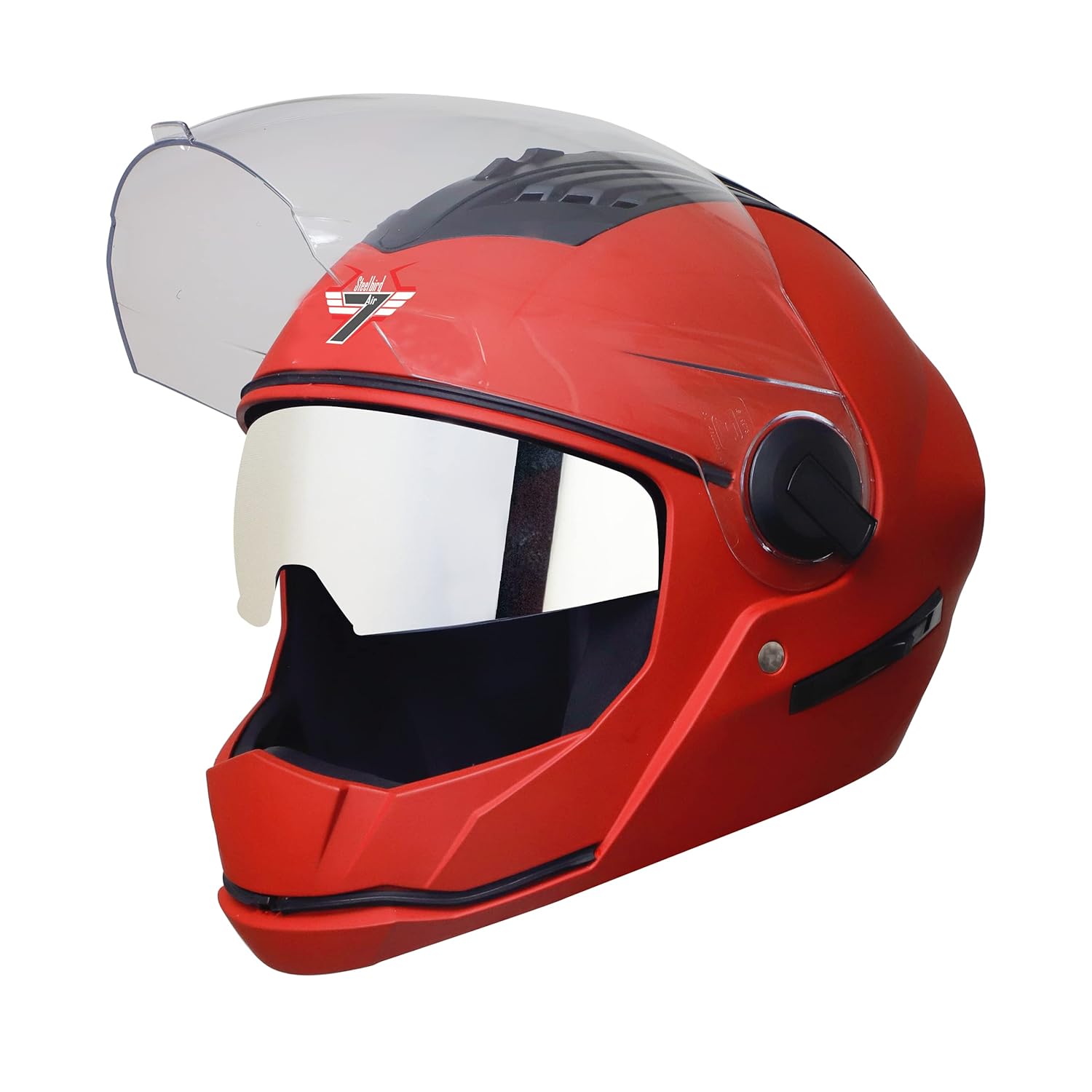 Steelbird SBA-2 7WINGS Dual Visor Helmet Inner Chrome Visor / Outer ...