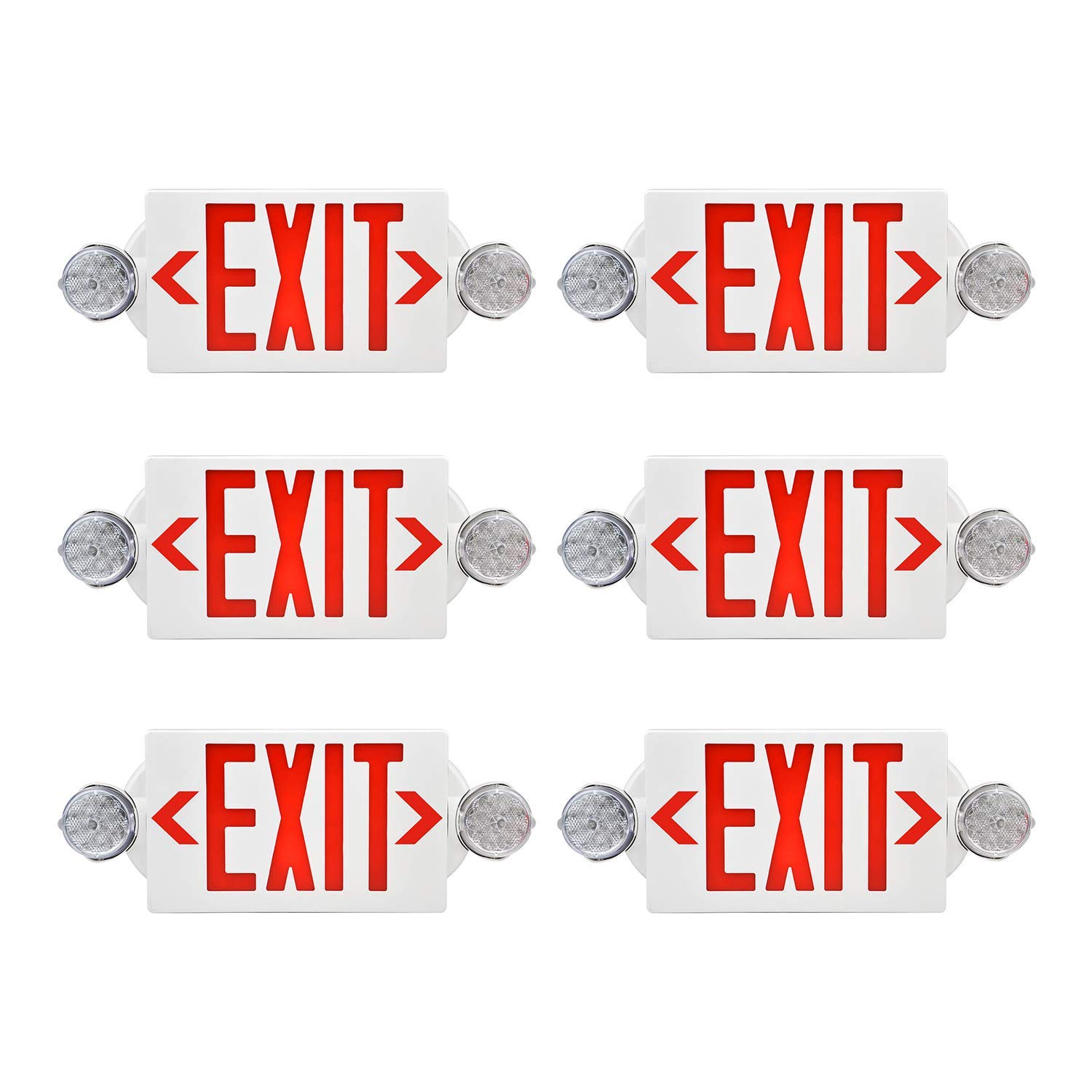 Amazon.com: VTYXCTIGJ Red LED Exit Sign Emergency Lights with 2 ...