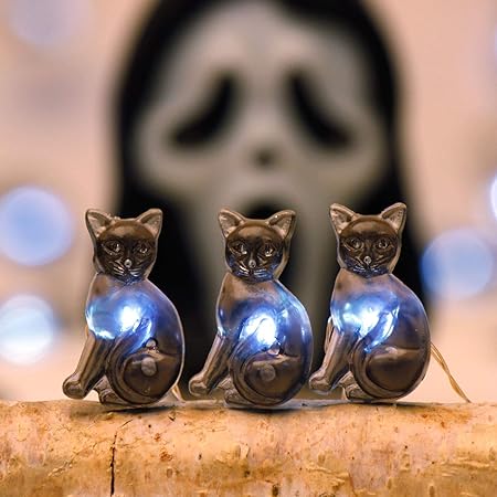 MUMENG String Light Warm White 20 LEDs Lovely Cat Decoration Lighting ...