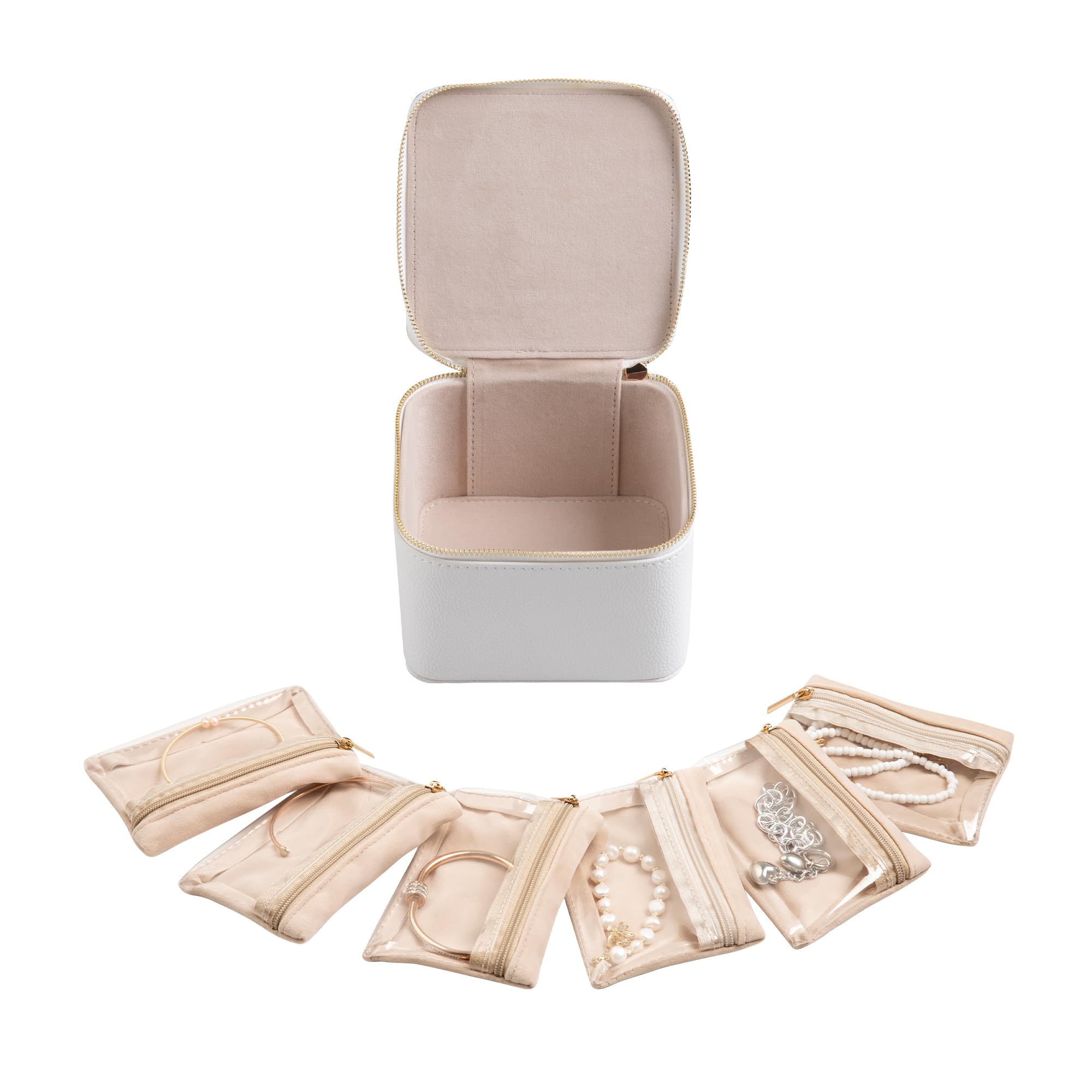 Amazon.com: Frebeauty Small Travel Jewelry Box,Travel Jewelry Case with ...