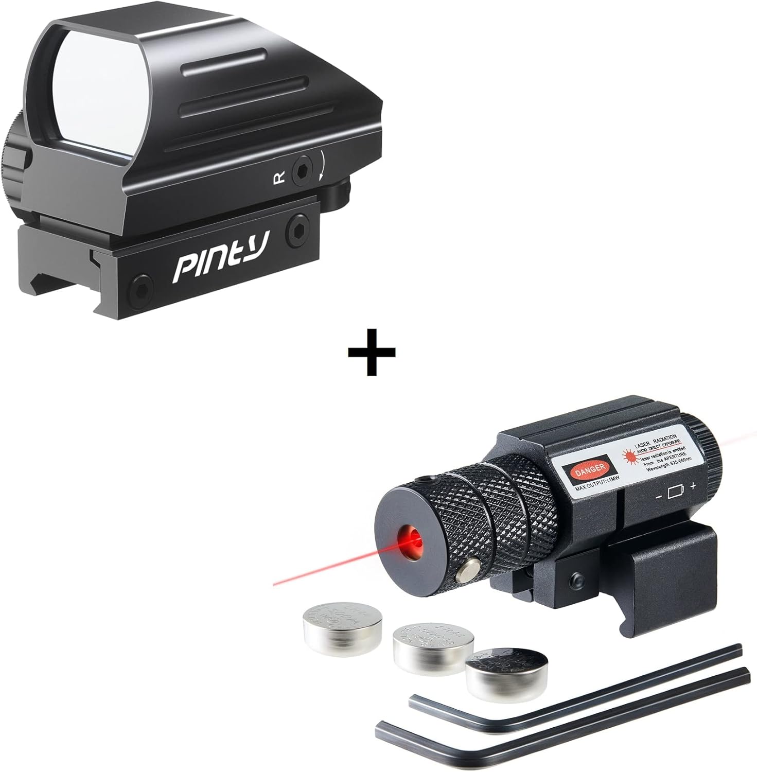 Amazon.com : Pinty Red Green Reflex Rifle Scope Dot Sight 4 Different ...