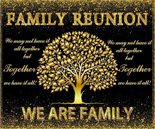 Amazon.com : Canessioa Family Reunion Backdrop We are Family Backdrop ...