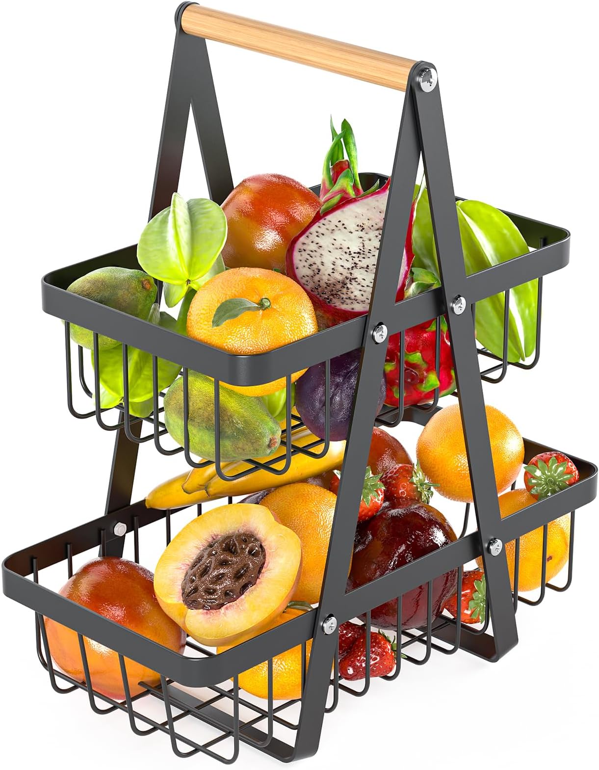 BOPHIS Obstkorb Brotkorb 3 Etagere Obst Etagere, Metall Obstschale ...