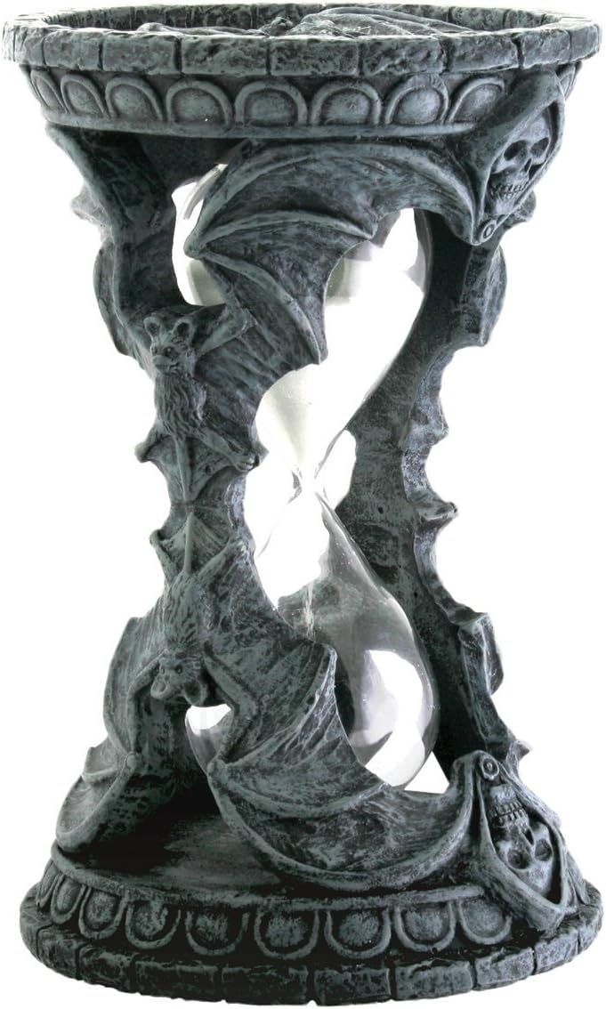 Amazon.com: Gothic Halloween Skull Bat Sand Timer Decoration Figurine ...